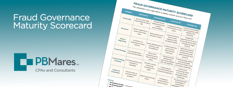 Who Owns Fraud Risk? | Fraud Governance Maturity Scorecard